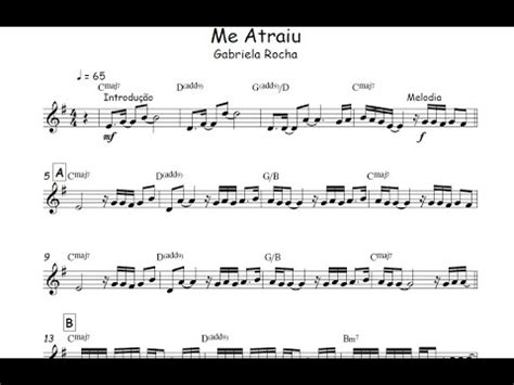 Me Atraiu Gabriela RochaPartitura Trompete Trombone Violino Viola