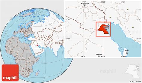 Kuwait On A World Map