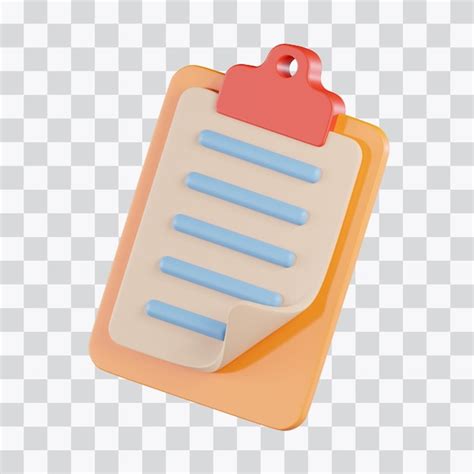 Premium Psd Clipboard Check List D Icon