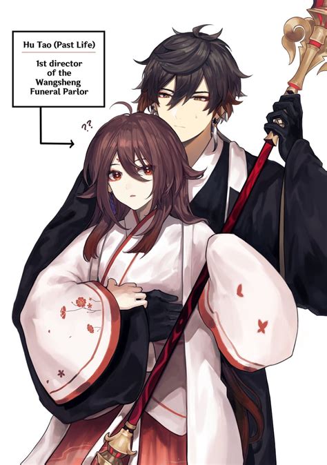Zhongli And Hu Tao Genshin Impact Drawn By Sp I Ppp Danbooru