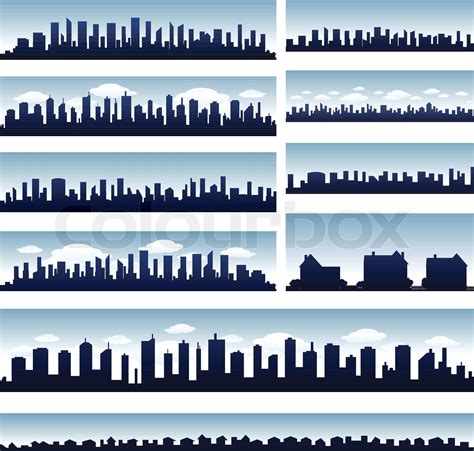 Vector City Skylines Stock Vector Colourbox