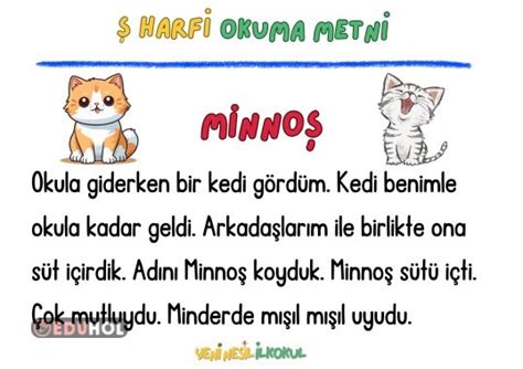 Ş Harfi Okuma Metni 4 Eduhol Etkinlik İndir Oyun Oyna Test Çöz