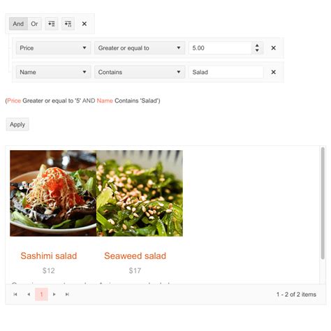 filter asp mvc controls telerik ui for asp mvc