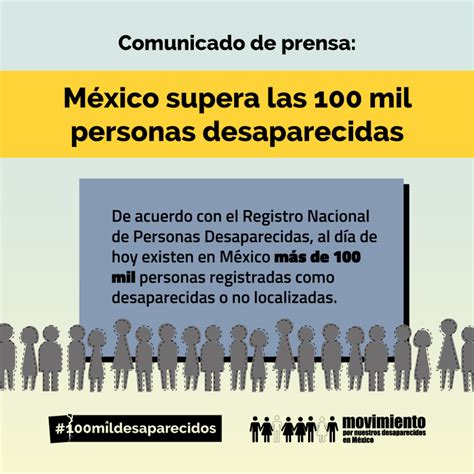 México supera las 100 mil personas desaparecidas Las familias exigimos