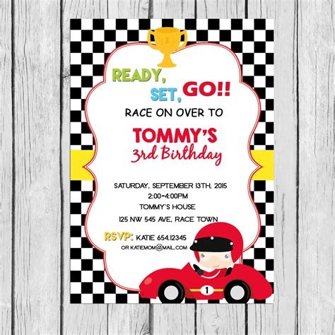 Printable Race Car Invitations Printable Word Searches