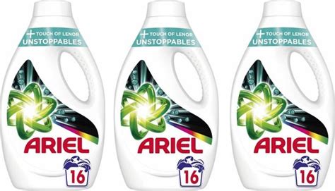Ariel Vloeibaar Wasmiddel Touch Van Lenor Unstoppables 3 X 800 Ml