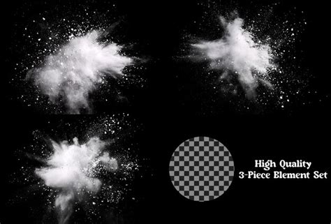 White Powder Explosion On Transparent Background Premium Ai Generated Psd