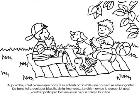 Coloriage Imprimer Pique Nique La Campagne