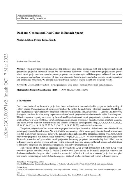 pdf dual and generalized dual cones in banach spaces