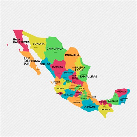 Mapa De M Xico Con Nombres Porlaeducacion