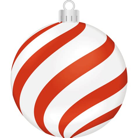 Red And White Christmas Ball 24098693 PNG