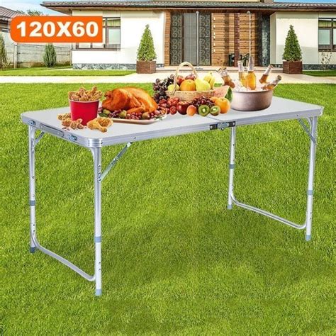 Mesa Alumínio Dobrável Portátil Vira Maleta Camping 120x60cm Frete grátis