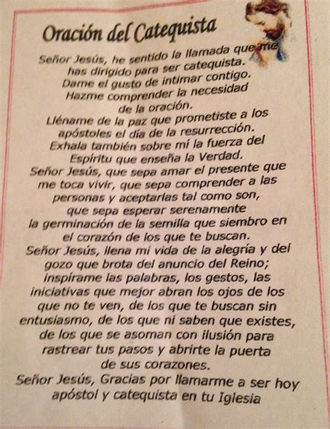 Oración de Catequista Oracion del catequista Catequista Oraciones