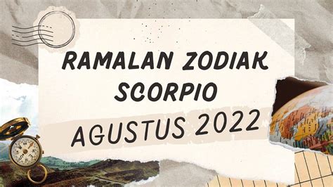 Ramalan Scorpio Agustus 2022 Cinta Karir Uang Dan Kesehatan YouTube
