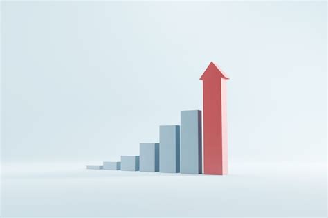 Gráfico de crecimiento con flecha hacia arriba Foto Premium