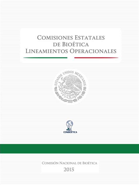 PDF Comisiones Estatales de Bioética Lineamientos Operacionales