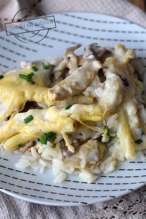 Zapiekanka Ry Owa Z Kurczakiem Pieczarkami I Fasolk Szparagow