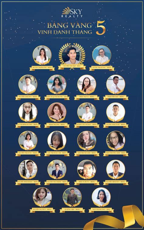 BẢNG VÀNG VINH DANH THÁNH 5 Skyrealty vn Công Ty Cổ Phần Bất Động