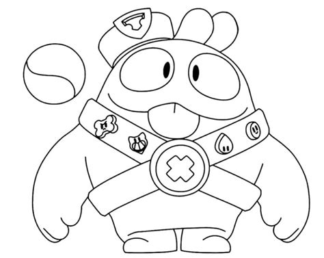 Brawl Stars Squeak Kolorowanka Kolorowanki24 Pl