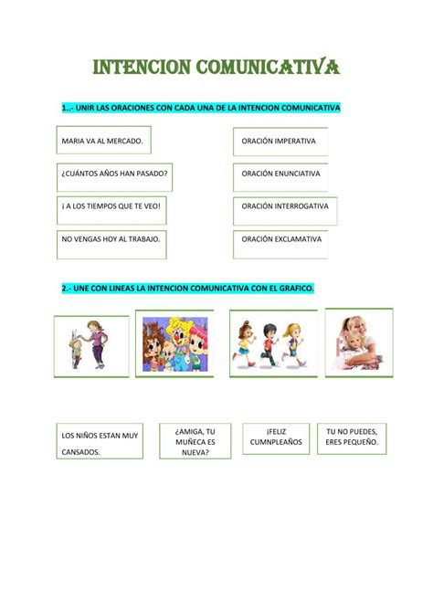 Intencion Comunicativa Activity Clases De Oraciones Actitud Del