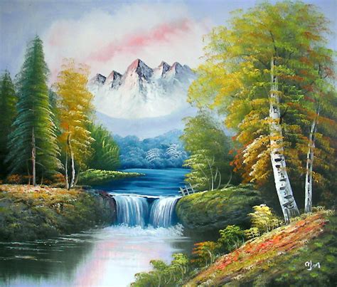 Große Kunst Öl auf Leinwand malen Natur Bergkulisse Hervorragende