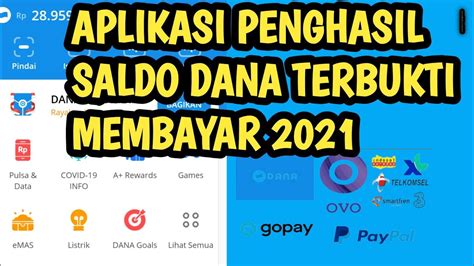 APK BARU RILIS Apk Penghasil Saldo Dana Tercepat 2021 Terbukti