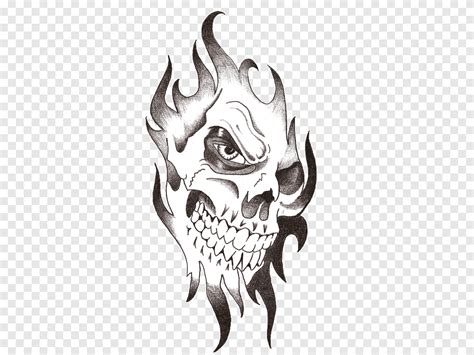 Flame Skull Illustration Tattoo Skull Tattoo Free Ink Presentation