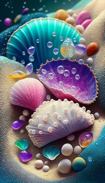 Os papéis de parede e imagens das conchas do mar Foto Premium