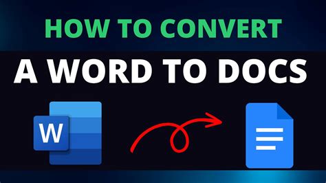 How To Convert A Microsoft Word Document To Google Docs Youtube
