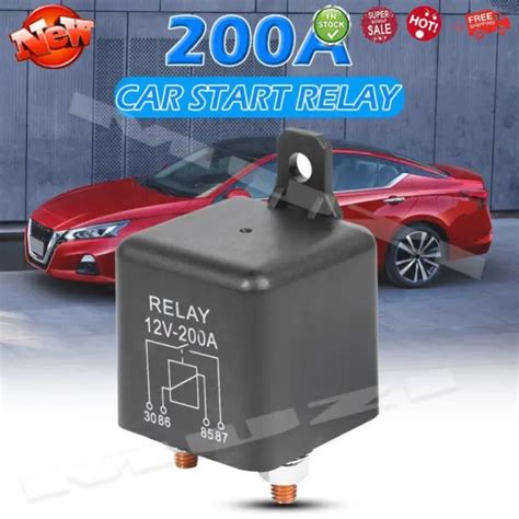DC 12V 200A relais charge treuil fractionné robuste 4 broches pour