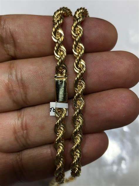 Cadena Oro 14k Torsal Solido Nacional 100 oro 5mm 60cm Envío JOYERIA