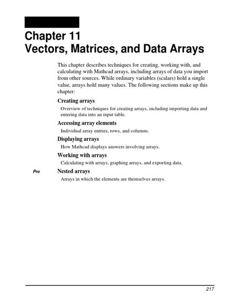 mathcad matrix pdf matrix mathematics array data structure