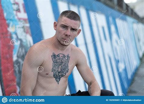 Male Bully With A Naked Torso By Day Stock Image Image Of Confident