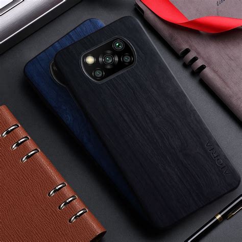 capa Para xiaomi poco x3 nfc pro x3 gt funda Bambu Padrão De Madeira
