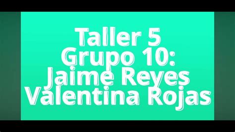 Taller Nro 5 YouTube