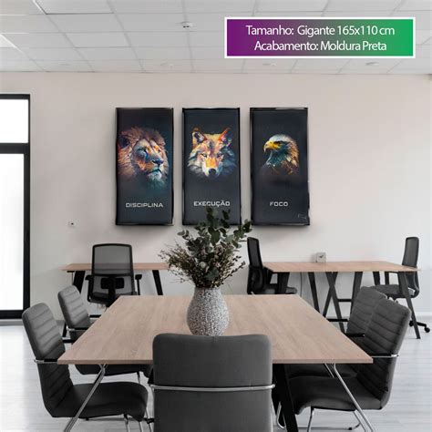 Quadro Disciplina Execução e Foco Geométrico 3 Peças