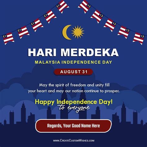 Free Create Hari Merdeka 2023 Wishes With Your Name Happy National
