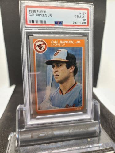 1985 FLEER CAL RIPKEN JR 187 PSA 10 GEM MINT BALTIMORE ORIOLES HALL OF