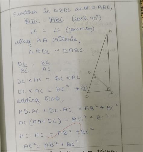 Prove Pythagoras Theorem CLASS 10 Brainly In