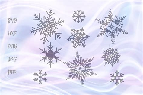 Snowflakes Bundle Svg For Cricut Vector Cut File Dxf Png Pdf