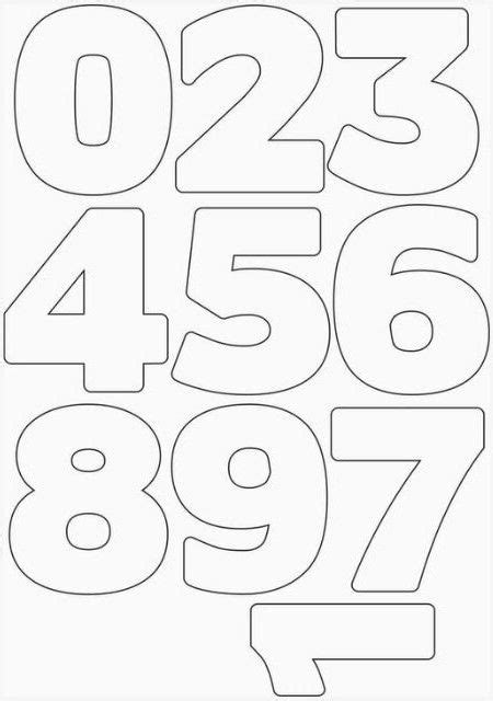 Moldes De N Meros Para Imprimir E Recortar Gr Tis En Numero