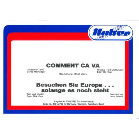 Comment Ca Va Besuchen Sie Europa Solange Es Noch Steht 29 00
