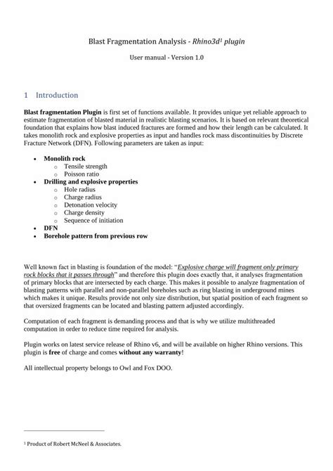 pdf blast fragmentation analysis rhino3d plugin 1 introduction dokumen tips