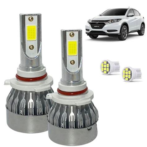 Kit L Mpada Super Led Hrv Farol Milha H Lumens Lux Led V