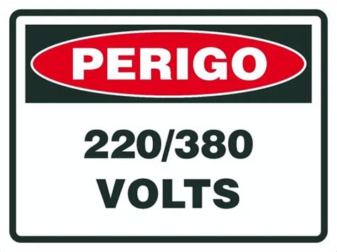 Kit 22 Placas De Sinalização Perigo 220 380 Volts 30x2 Frete grátis