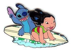 Disney DLR Lilo And Stitch Surfing LE Pin EBay