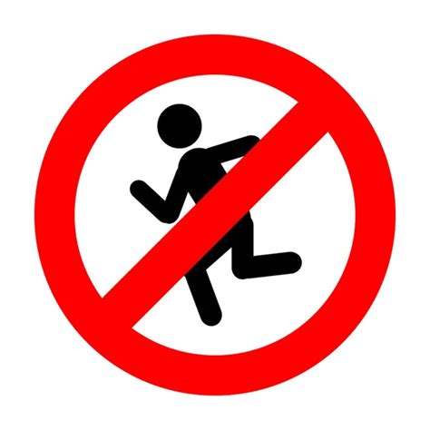Prohibido correr imágenes de stock de arte vectorial Depositphotos