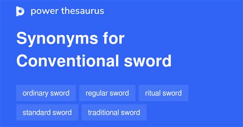 Conventional Sword Synonyms 10 Words And Phrases For Conventional Sword