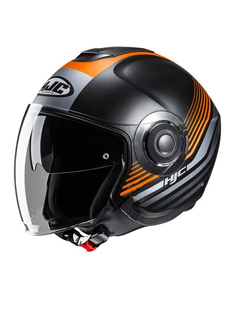 Kask otwarty HJC i40N Dova czarno pomarańczowo szary HJC Kaski pl