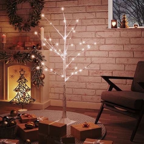Bouleau Blanc Led Led Blanc Chaud Cm Sapin De No L